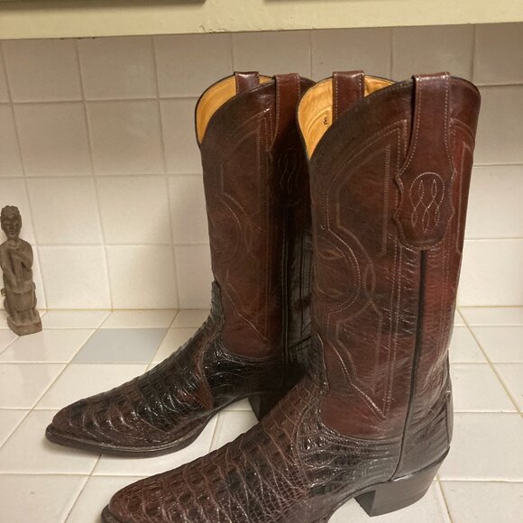 Tony Lama | Shoes | Tony Lama Hornback Lizard Usa Leather Cowboy Boots 5 D Exotic Style 8744 ...